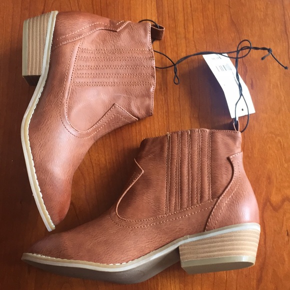 Universal Thread | Shoes | Universal Thread Cognac Ankle Booties ...